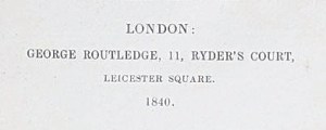 Dating Books published by George Routledge – Book Collecting World