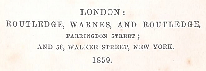 Dating Books published by George Routledge – Book Collecting World