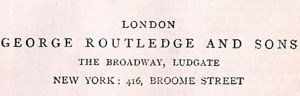 Dating Books published by George Routledge – Book Collecting World